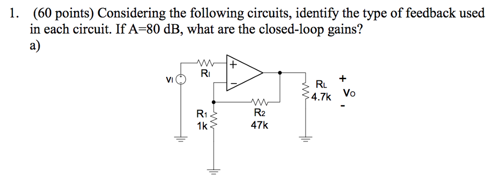 Solved (60 points) Considering the following circuits, | Chegg.com