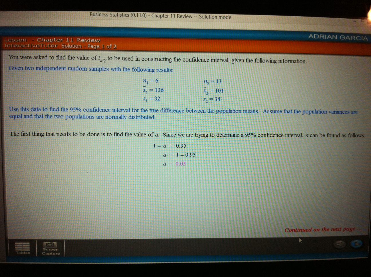 Solved You were asked to find the value of talpha/2 to be | Chegg.com