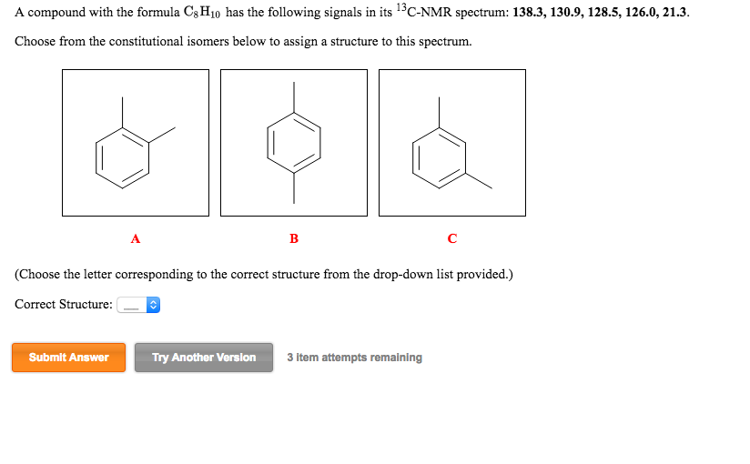 Solved A compound with the formula C_8H_10 has the following | Chegg.com