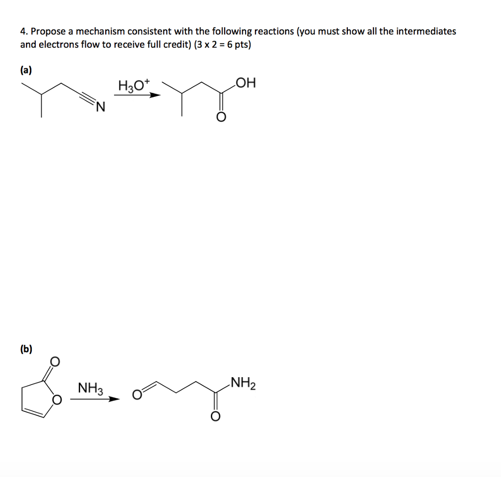 Solved 4. Propose a mechanism consistent with the following | Chegg.com