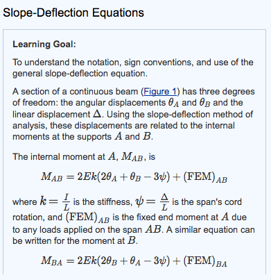 Solved Slope-Deflection Equations Learning Goal: To | Chegg.com