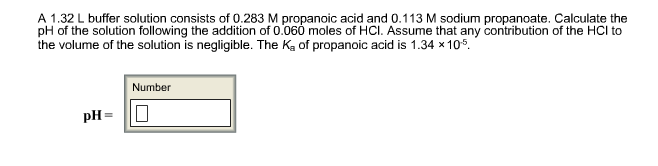 Solved A 1.32 L buffer solution consists of 0.283 M | Chegg.com