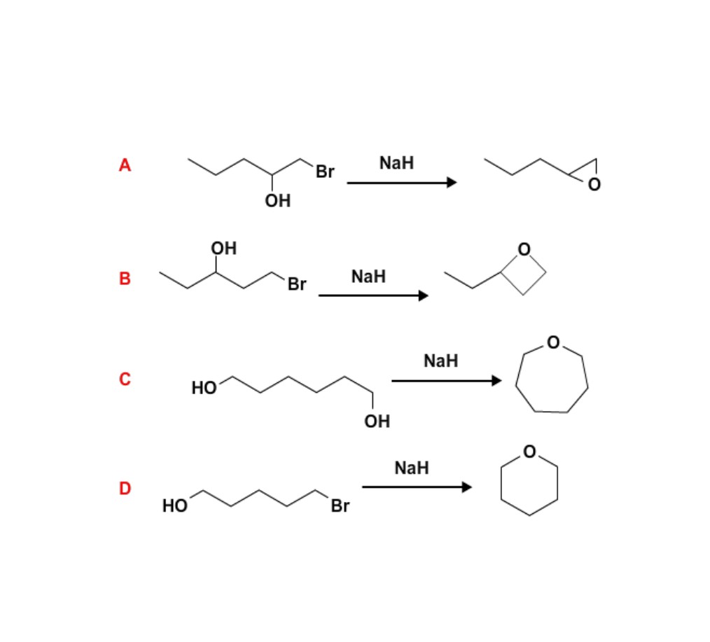 Solved which of the following ring cyclization reactions | Chegg.com