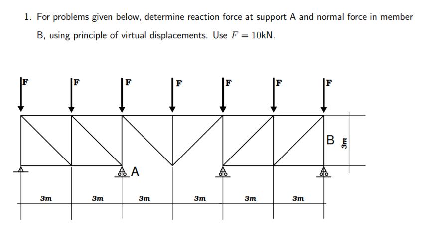 Solved PRINCIPLE OF VIRTUAL DISPLACEMENTS ONLY TO FIND | Chegg.com
