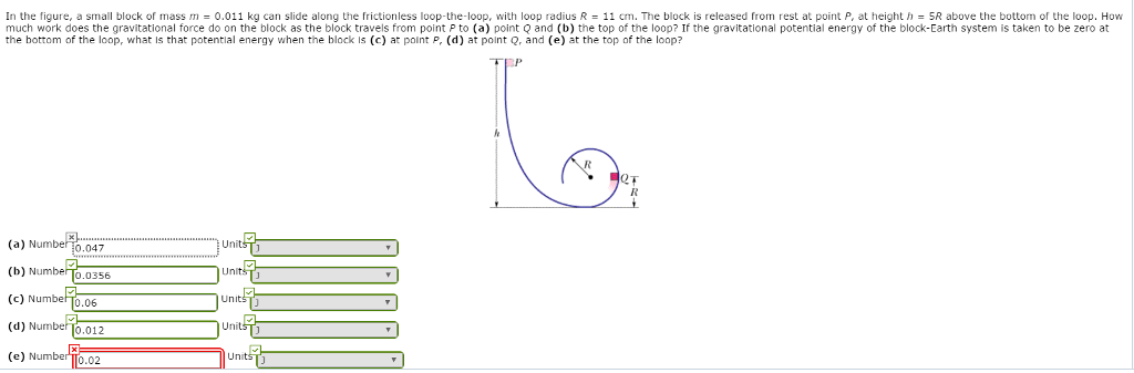 Solved A small block of mass m = 0.011 kg can slide along | Chegg.com