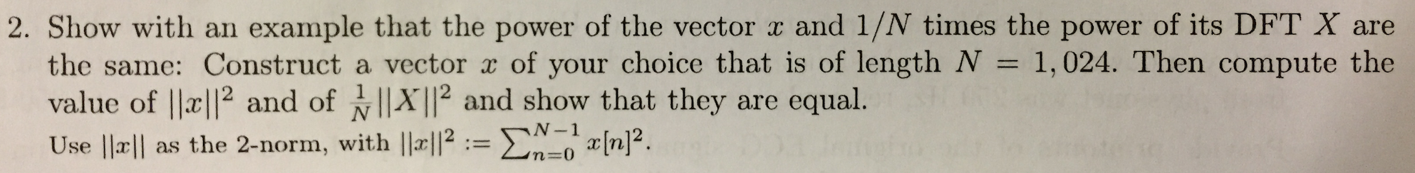 Solved Show with an example that the power of the vector x | Chegg.com