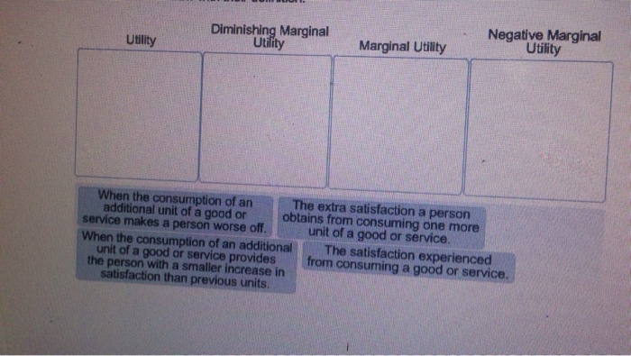 Solved Negative Marginal Utility Diminishing Marginal | Chegg.com