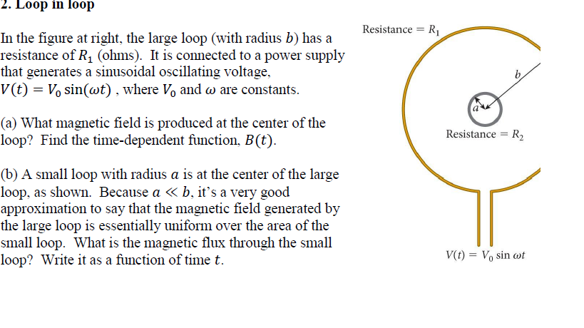 Solved Loop in loop In the figure at right, the large loop | Chegg.com