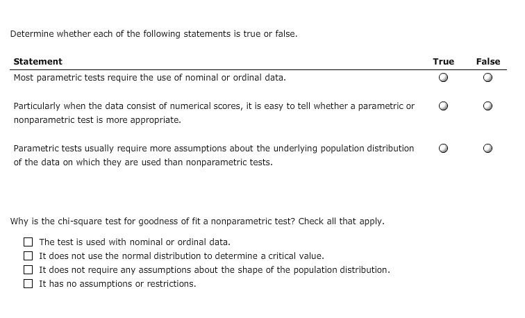 Solved Determine whether each of the following statements is | Chegg.com