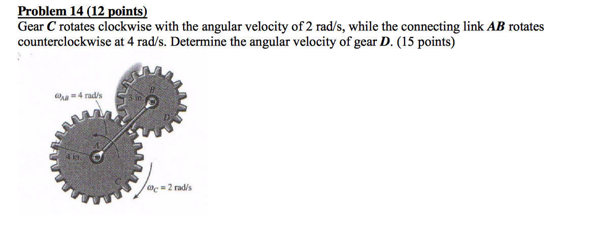 Solved Gear C rotates clockwise with the angular velocity of | Chegg.com