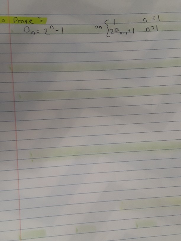 Solved o Prove n2l an OL + | Chegg.com