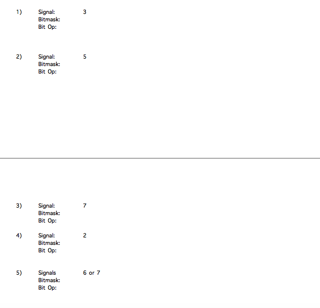 Solved Exercises on Bitwise operations in C In these | Chegg.com