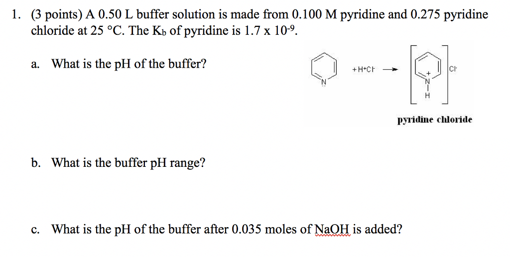 Solved (3 points) A 0.50 L buffer solution is made from | Chegg.com