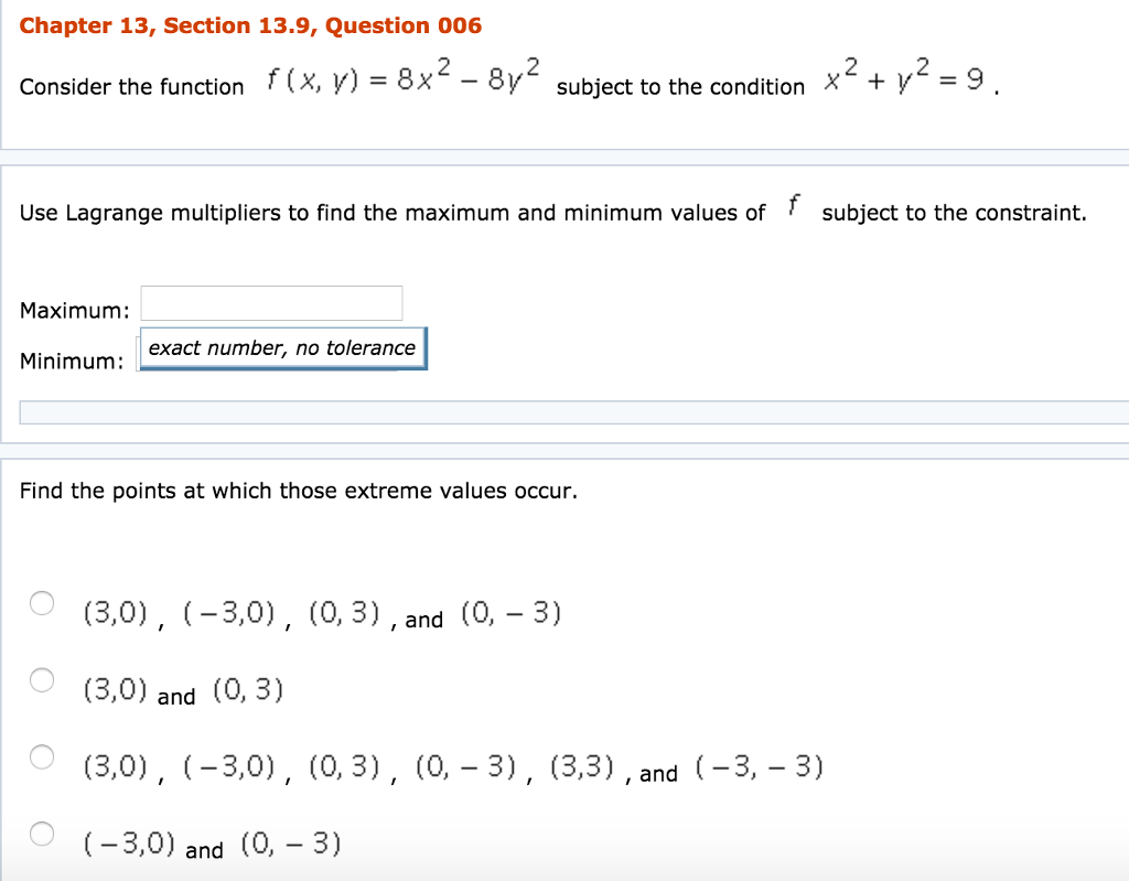 Solved Consider The Function F X Y 8x 2 8y 2 Subject
