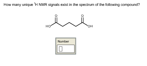 Solved How many unique 1H NMR signals exist in the spectrum | Chegg.com