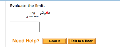 Solved Evaluate the limit. lim_x rightarrow - infinity x^2 | Chegg.com