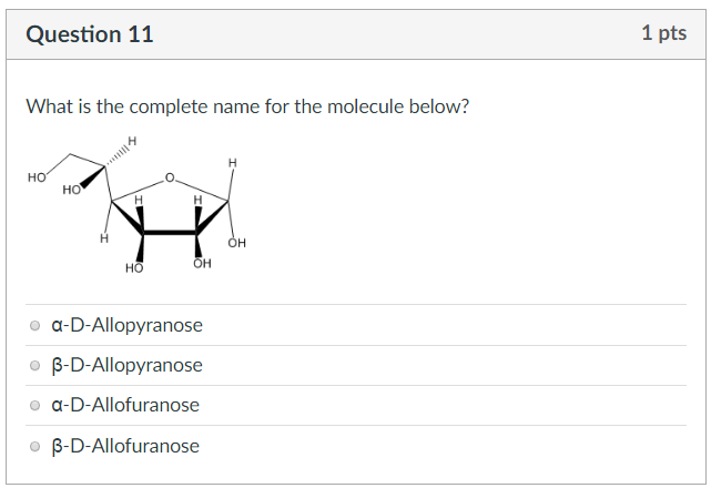 Solved Question 11 What is the complete name for the | Chegg.com