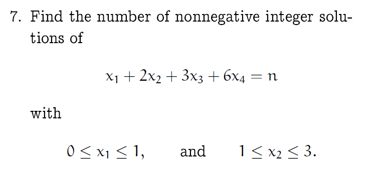 Solved Find the number of nonnegative integer solutions of | Chegg.com