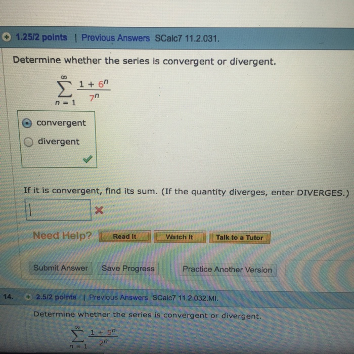 Solved Determine whether the geometric series is convergent | Chegg.com