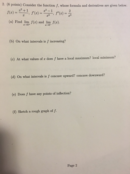 Solved Consider the function f, whose formula and | Chegg.com