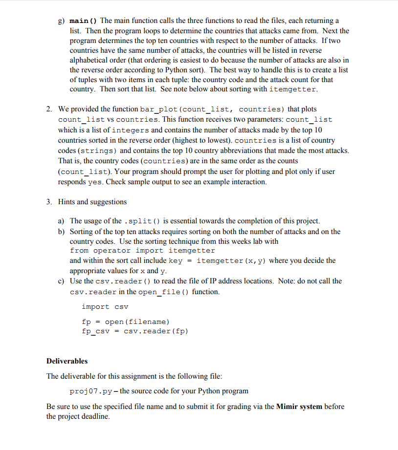 Assignment Overview Functions Lists and Tuples . | Chegg.com