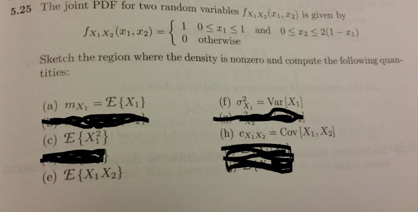 The joint PDF for two random variables is given by | Chegg.com