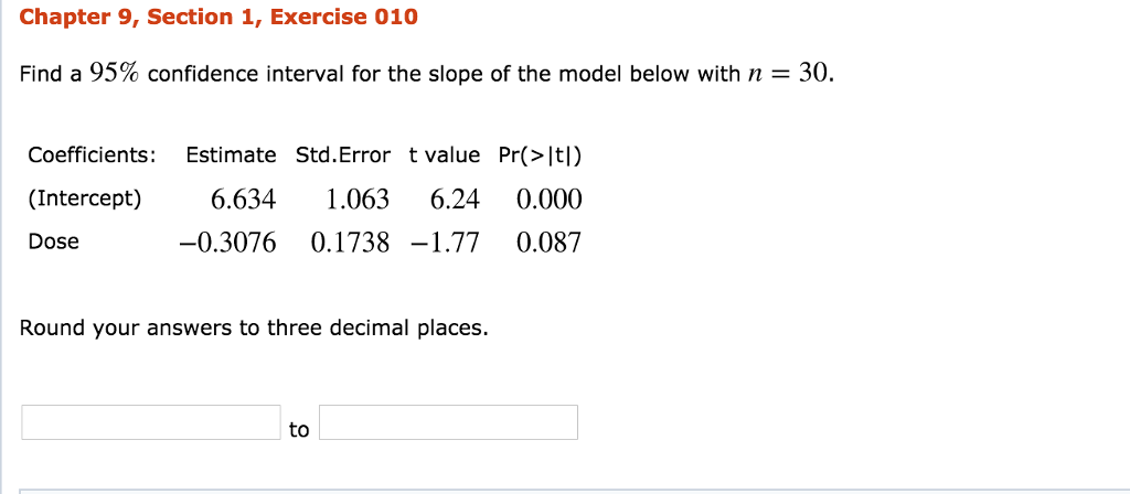 Solved Chapter 9, Section 1, Exercise 010 Find a 95% | Chegg.com