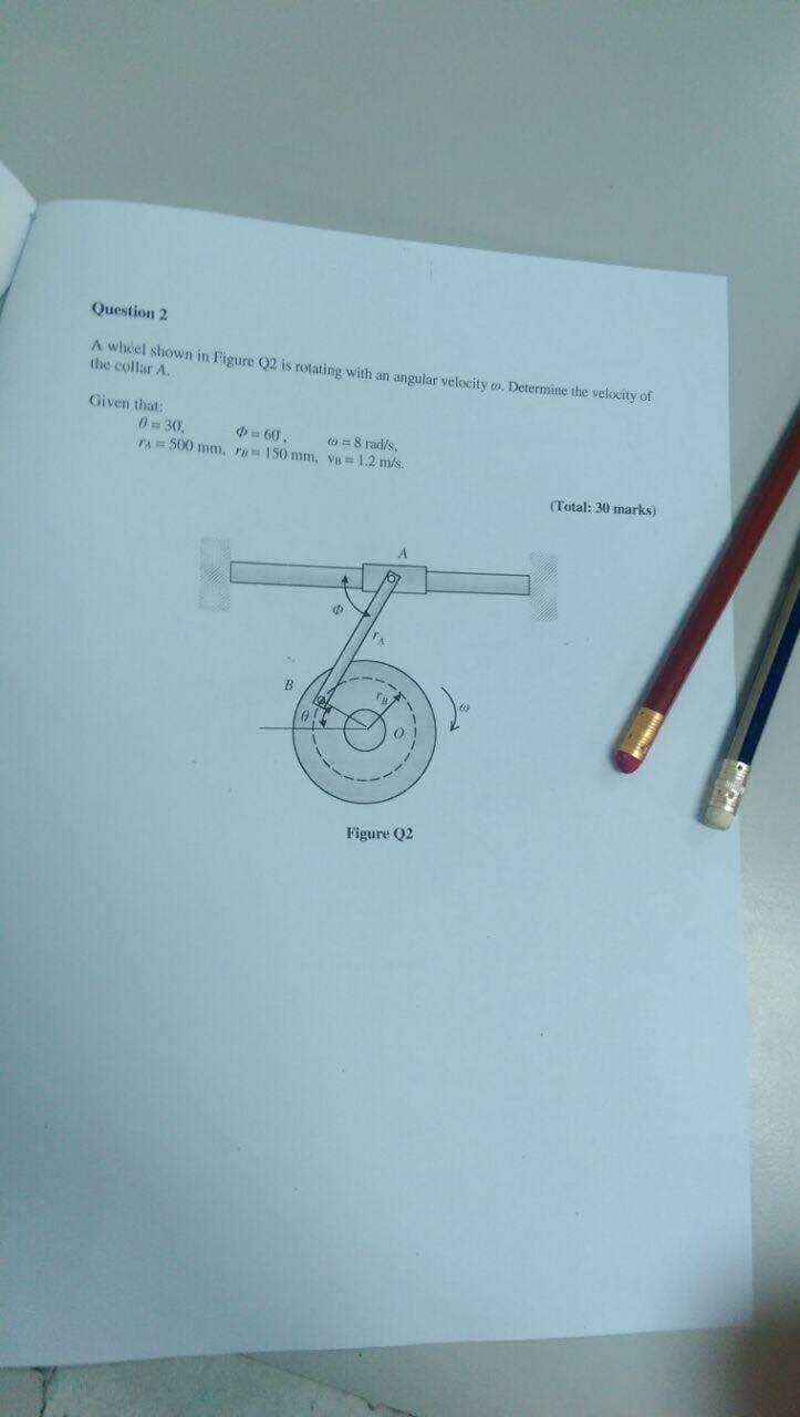 Solved A wheel shown in Figure Q2 is rotating with an | Chegg.com