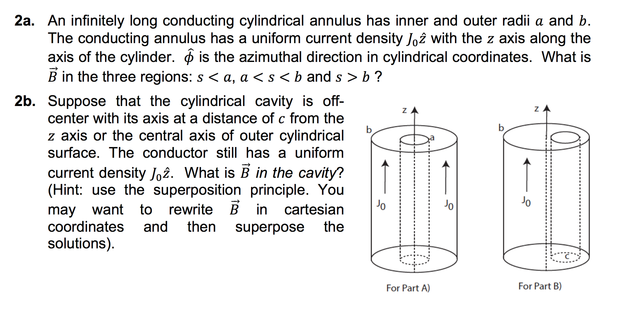 An infinitely long conducting cylindrical annulus has | Chegg.com