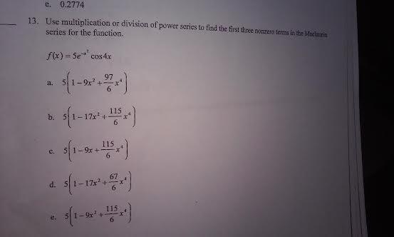 Solved Find the Maclaurin series for f(x) using the | Chegg.com