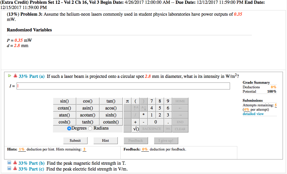Solved (Extra Credit) Problem Set 12 - Vol 2 Ch 16, Vol 3 | Chegg.com