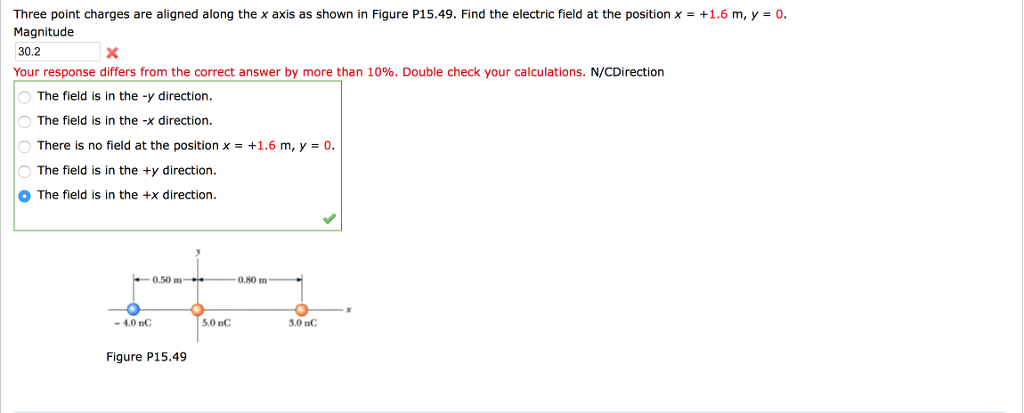Solved Three point charges are aligned along the x axis as | Chegg.com