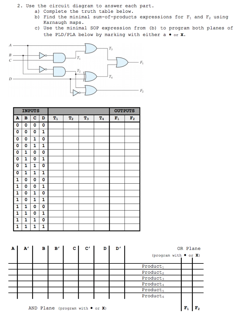Solved 2. Use the circuit diagram to answer each part. a) | Chegg.com