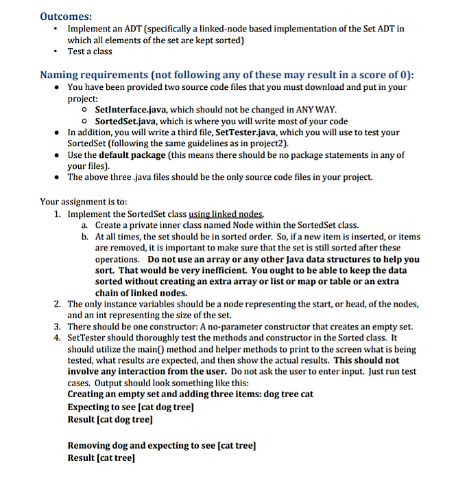 Solved Hello! I need help implementing the methods in the | Chegg.com
