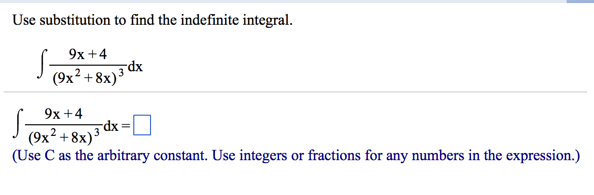 Solved Use substitution to find the indefinite integral. Int | Chegg.com