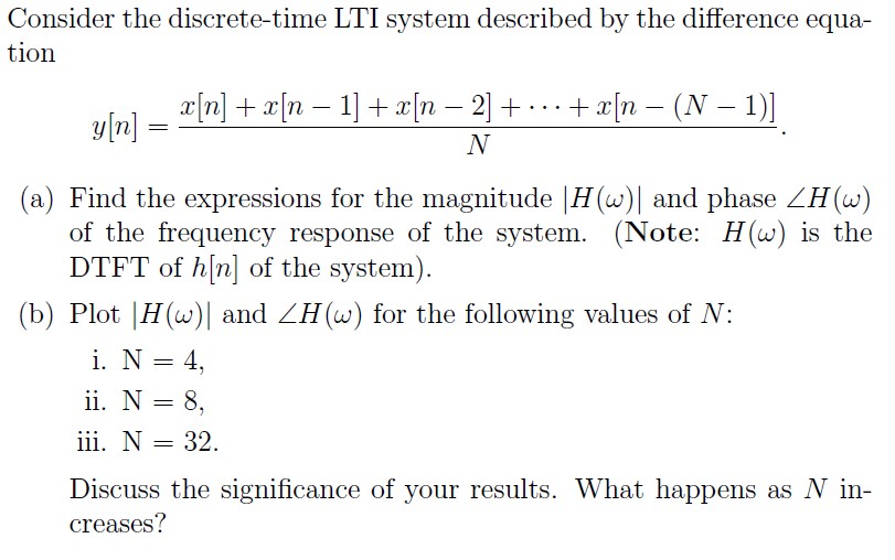 Solved Consider the discrete-time LTI system described by | Chegg.com