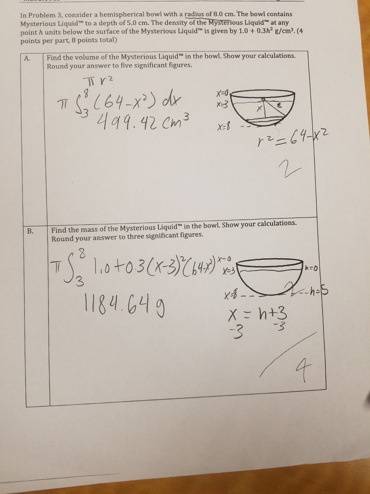 Solved Consider a hemispherical bowl with a radius of 8.0 | Chegg.com