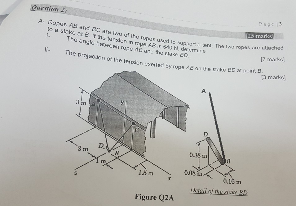 Solved A- Ropes AB and BC are two of the ropes used to | Chegg.com