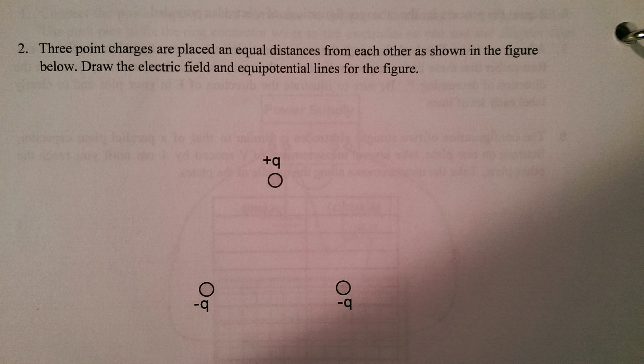 Solved: Three Point Charges Are Placed An Equal Distance F... | Chegg.com