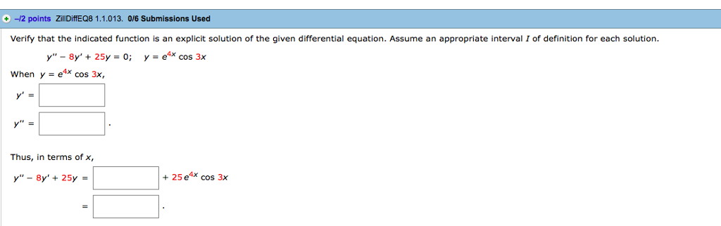 Solved Verify that the indicated function is an explicit | Chegg.com