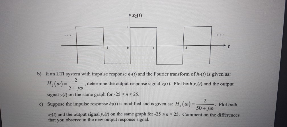 Solved a) Consider a symmetrical square wave signal x2() | Chegg.com