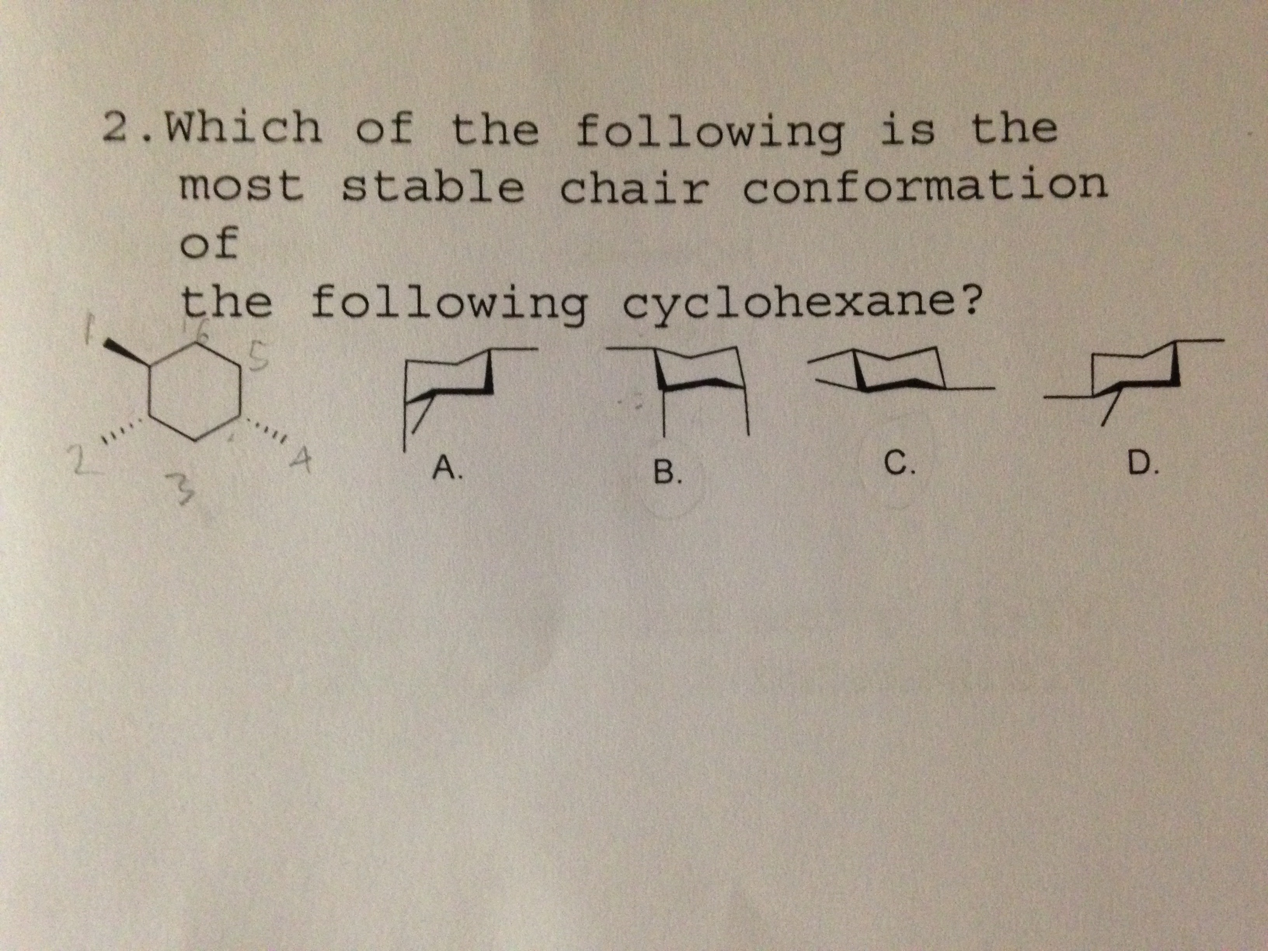 Most Stable Form Of Cyclohexane