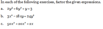 Solved In each of the following exercises, factor the given | Chegg.com