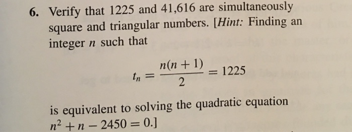 Solved Verify that 1225 and 41, 616 are simultaneously | Chegg.com