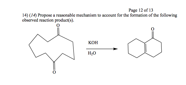 Solved Page 12 of 13 14) (14) Propose a reasonable mechanism | Chegg.com