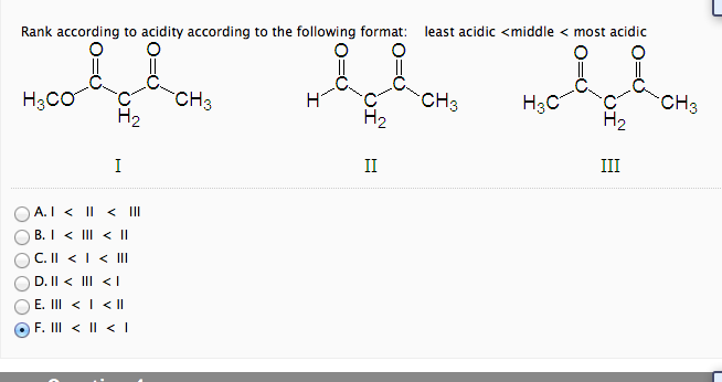 Solved Rank according to acidity according to the following | Chegg.com