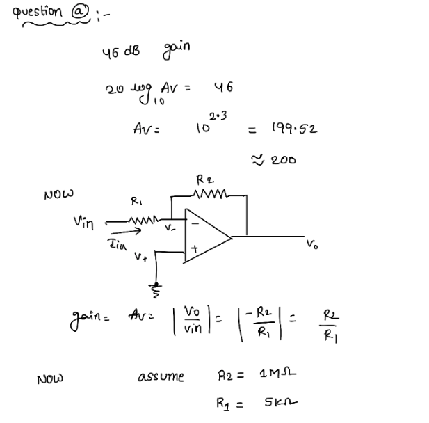 Solved a) Design and sketch an inverting amplifier with the | Chegg.com