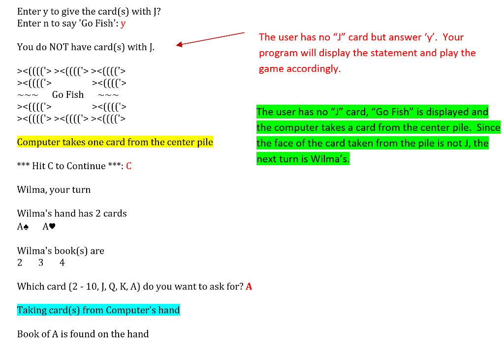 Solved Need help to Create a C program for a card game, | Chegg.com