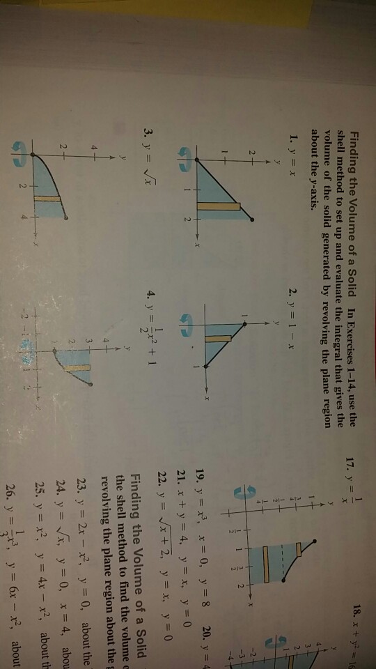 Solved Finding the Volume of a Solid In Exercises 1-14, use | Chegg.com