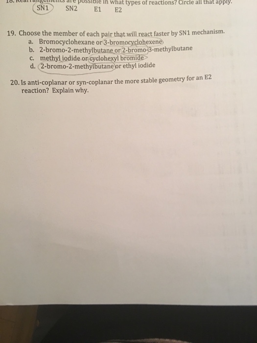 Solved Choose the member of each pair that will react faster | Chegg.com